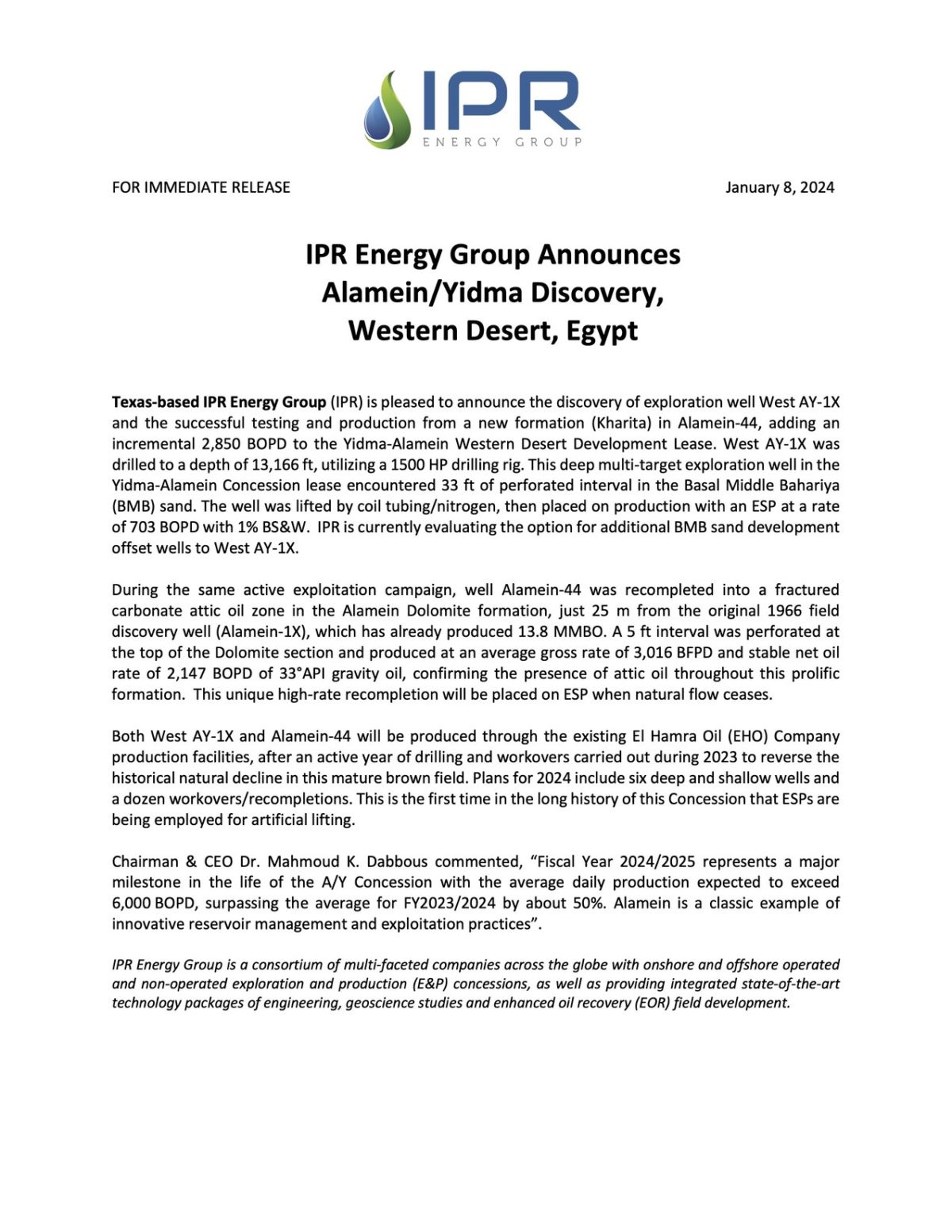 News - IPR Energy Group