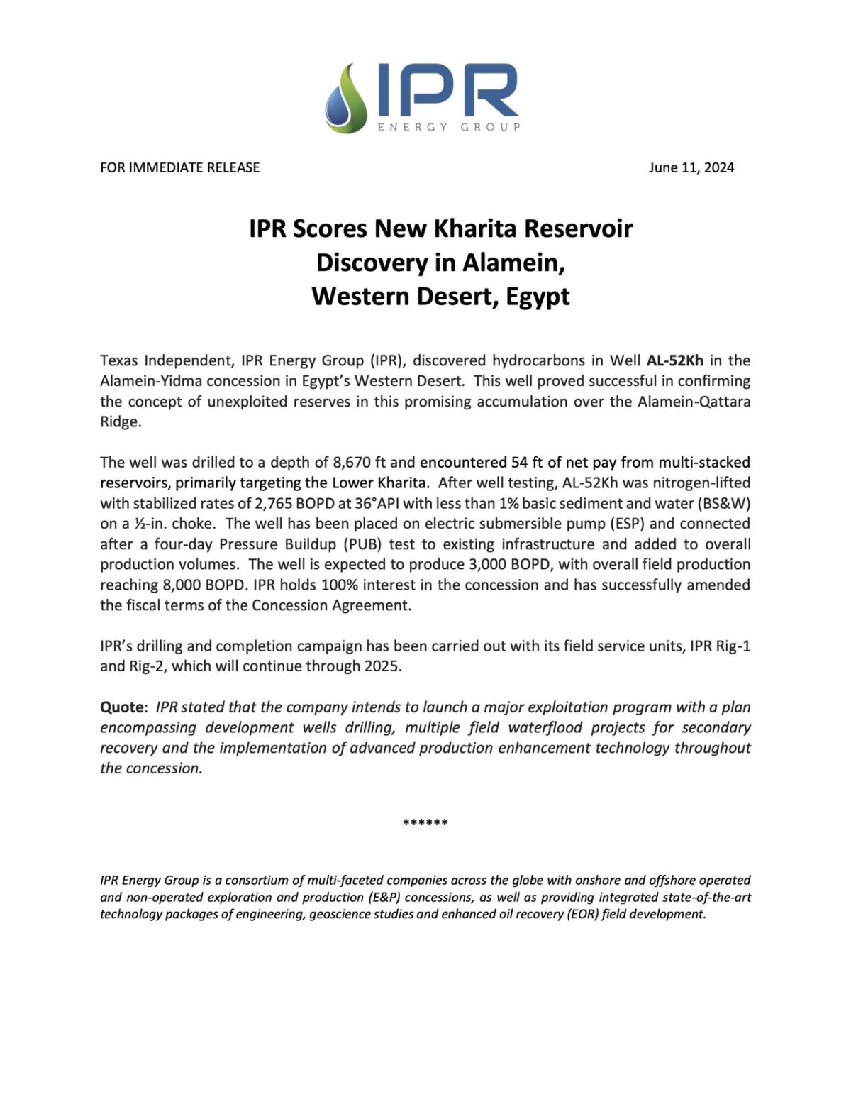 News - IPR Energy Group